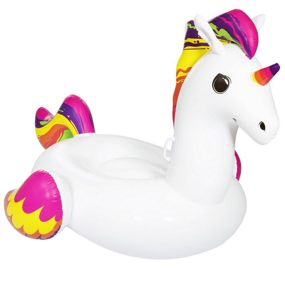 Unicorn Pool Float | Inflatable Ride-On Lounger | 224x156cm - The ...