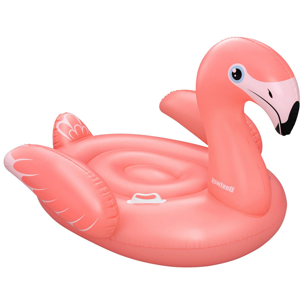 Flamingo Pool Float | Inflatable Ride-On Lounger | 148x127cm - The ...