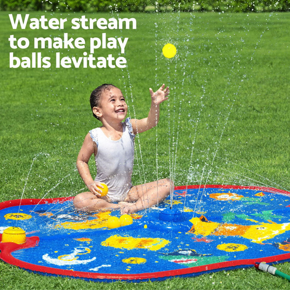 Kids Splash Pad Pool 170x140cm | Sprinkler Spray Play Mat - The Hippie ...