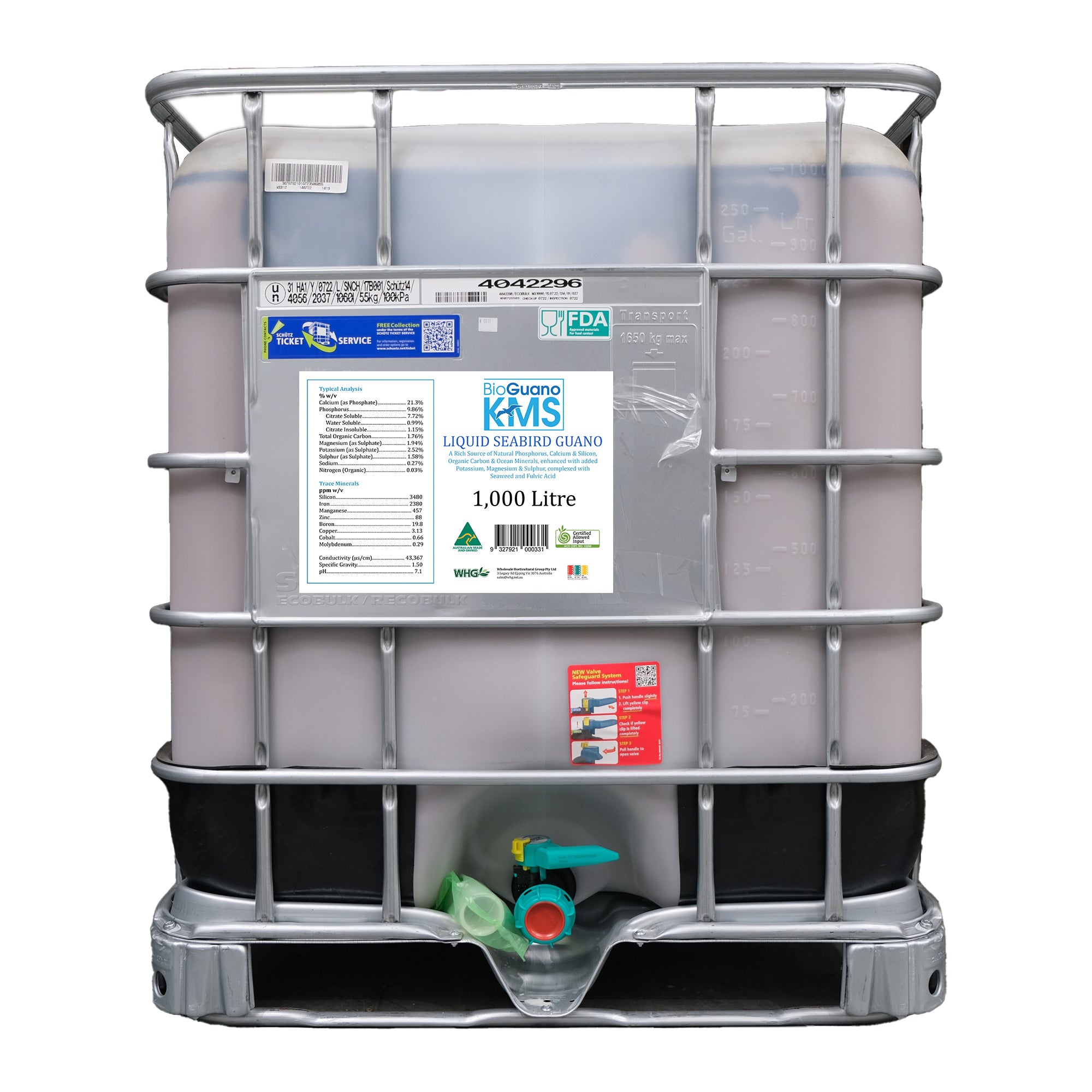 BioGuano+ Commercial 1000L | Liquid Guano Fertiliser - The Hippie House