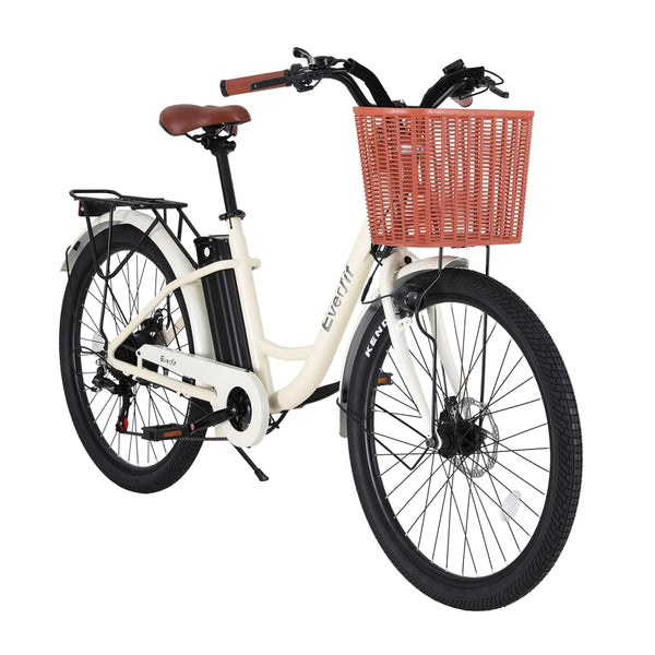 Everfit 26" Electric Bike City Bicycle eBike e-Bike Commuter w/ Batter ...