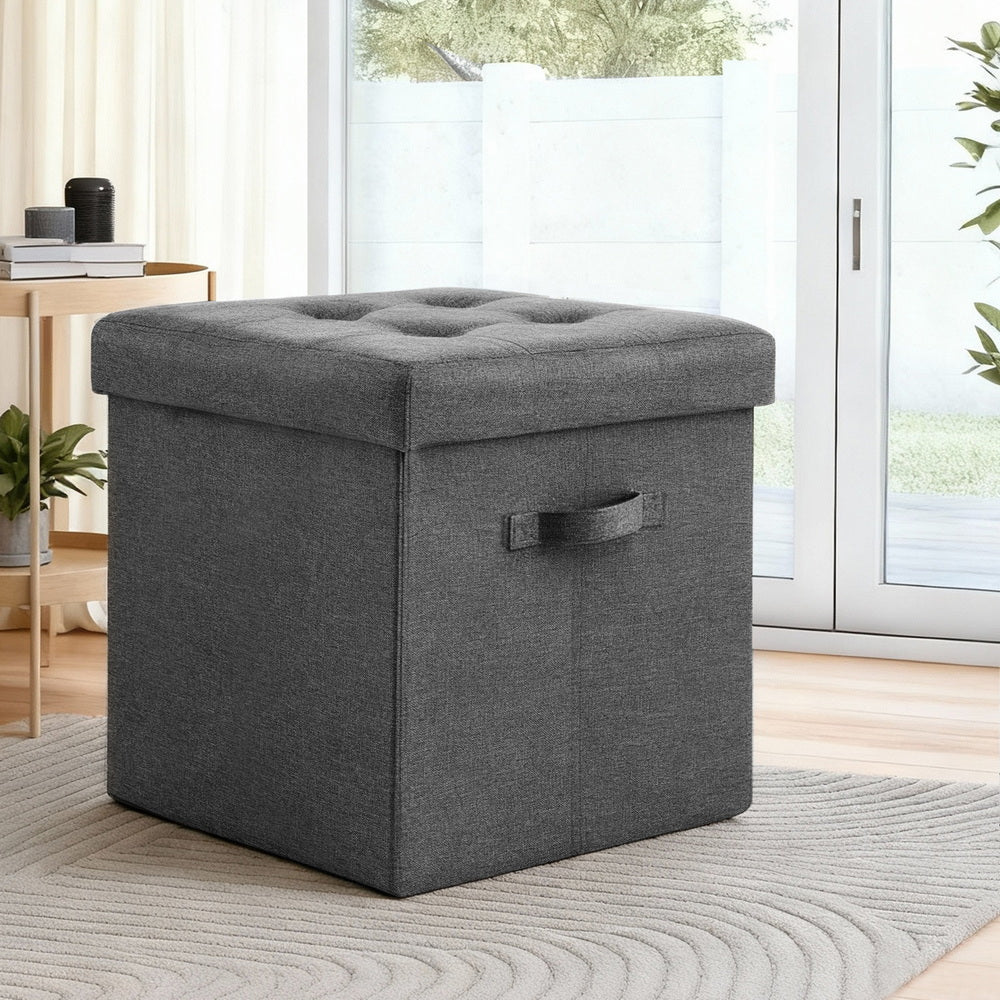 Artiss Storage Ottoman Rest Foot Stool Foldable - The Hippie House