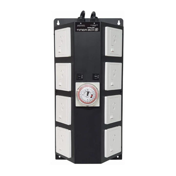 Growlush Timer Box 8 | Eight-Outlet HID Lighting Timer | 24-Hour Progr ...