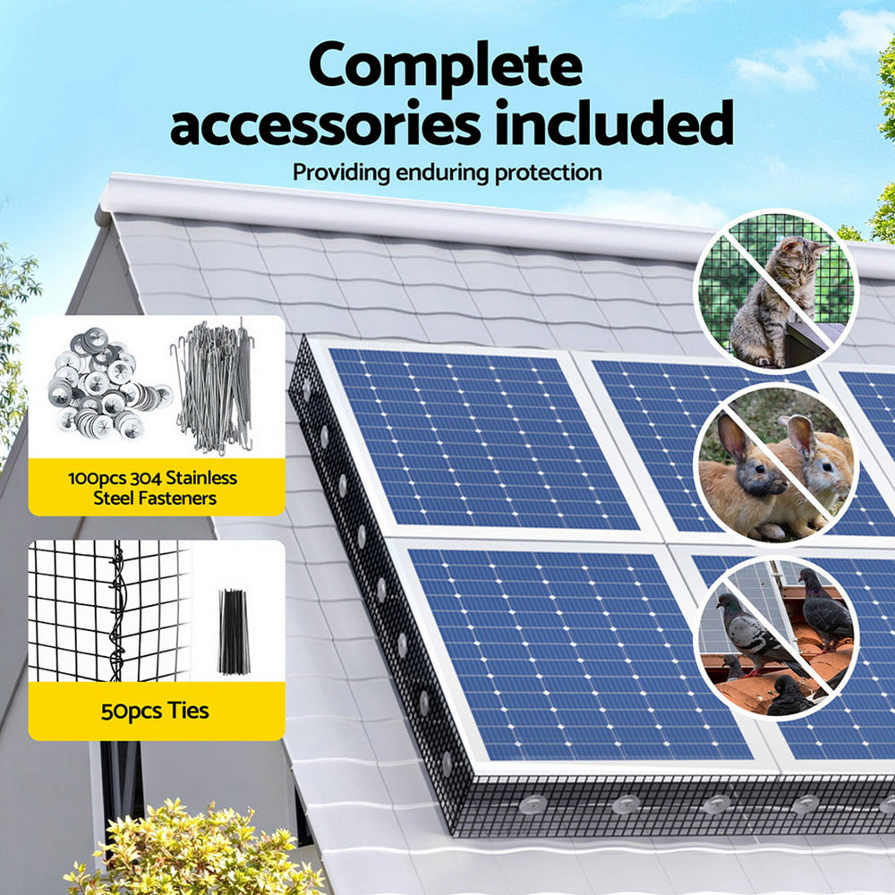Solar Panel Bird Guard Mesh | 20cm x 30m Roll | PVC Coated | Rust Proo ...