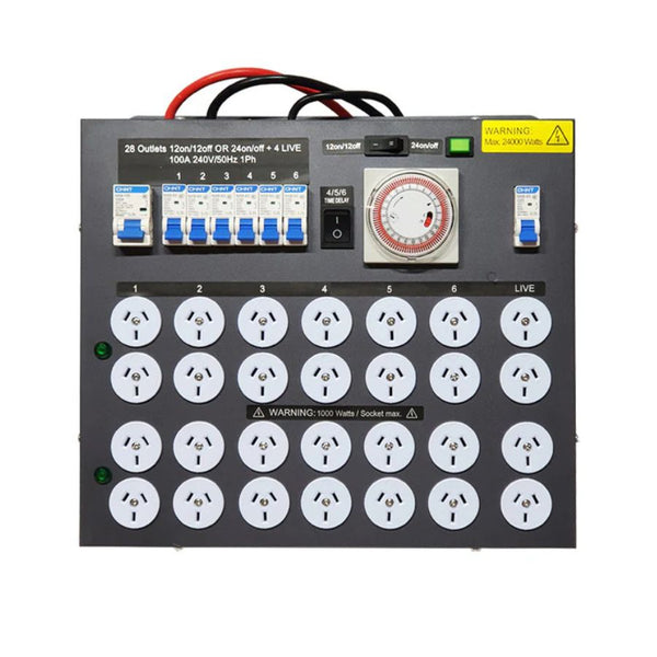 Hard-Wired Industrial HID Timer | 24,000W Max | Dual Grow Room Control ...