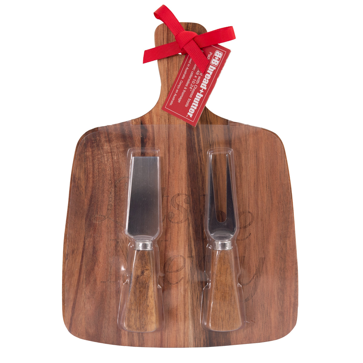 Bread and Butter Rectangle Paddle Food Board | With 2 Cheese Knives ...