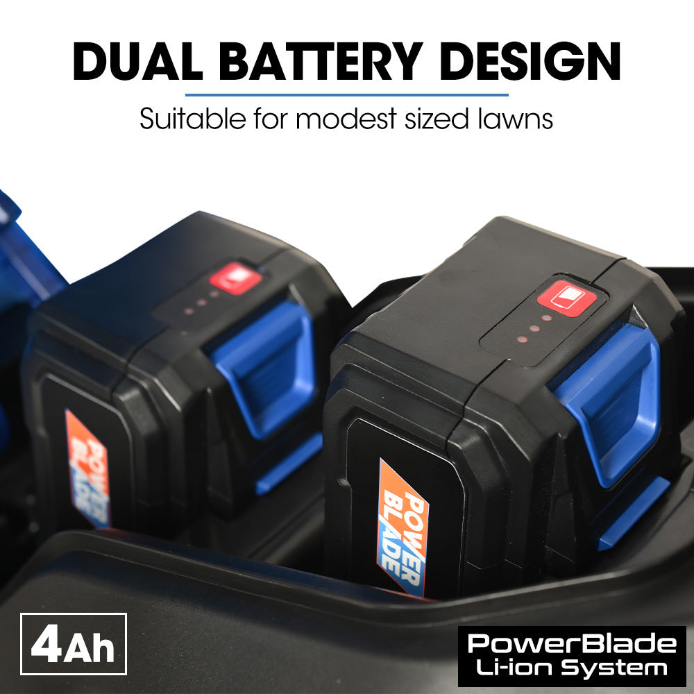 POWERBLADE 480CX 40V 17" Cordless Lawn Mower Kit, Fast Charger, 2 x 4A ...