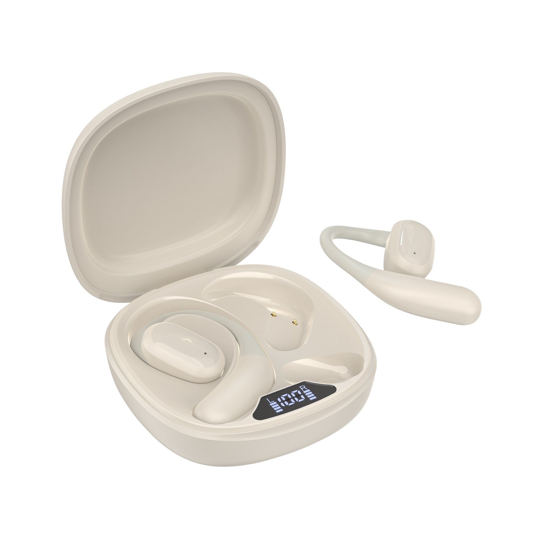 BH-T25 OWS Painless Bluetooth Earbuds V5.3 TWS | White - The Hippie House