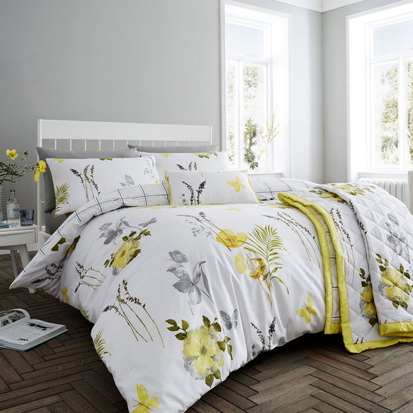 Flora | Yellow | Quilt Cover Set | King - The Hippie House