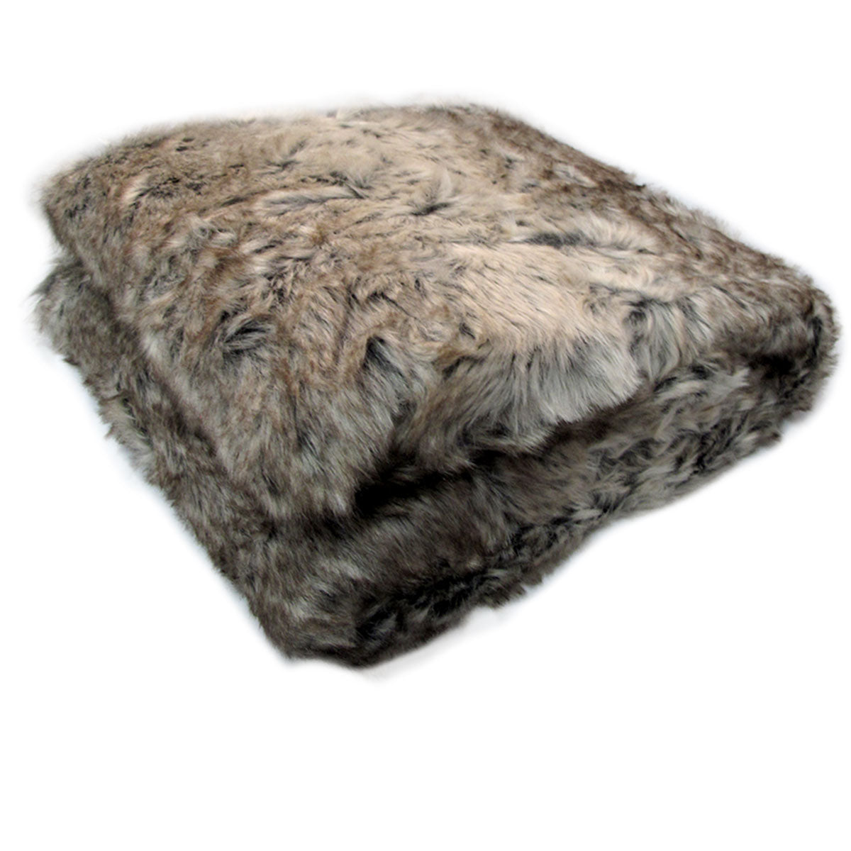 Faux Fur Animal Assorted Throw Rug | Wolf - The Hippie House