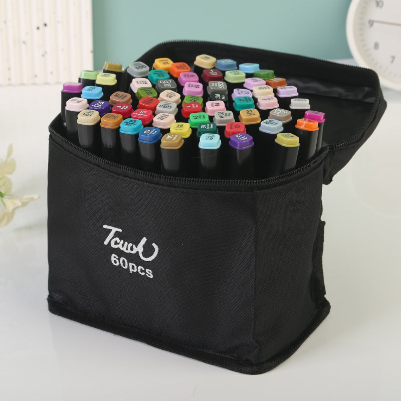 Professional Dual-Tip Marker Set | 60 Colors | Color-Coded Caps for Ea ...