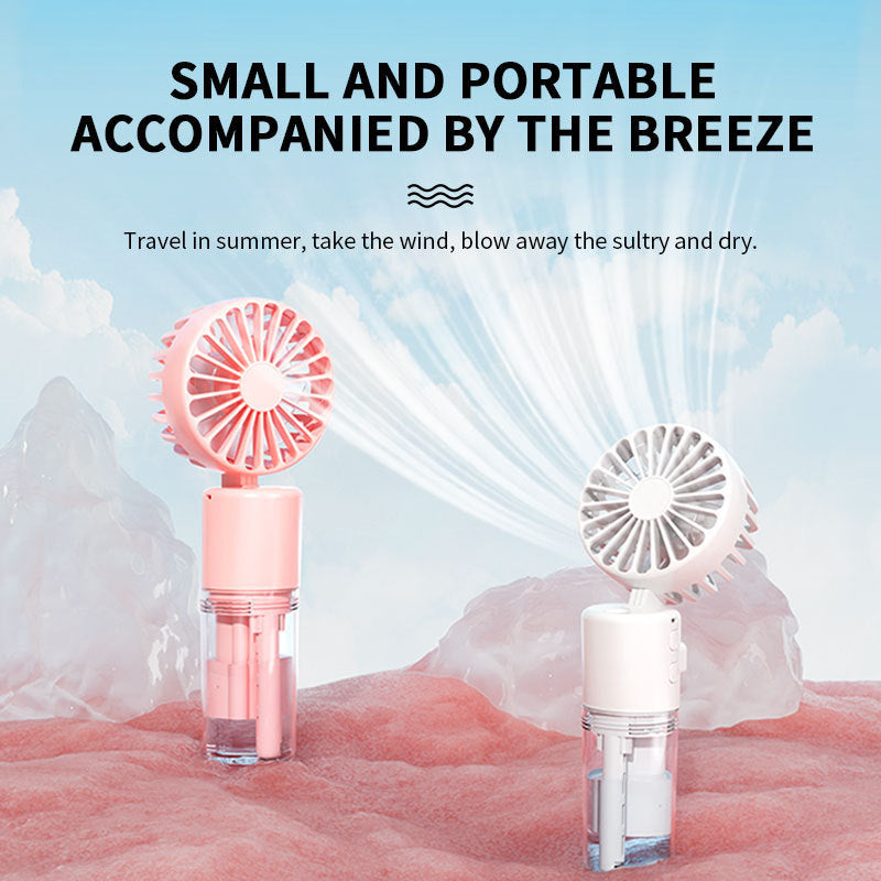 Portable 4-Speed Mini Spray Fan | Moisturizing Function | F2 Green | 2 ...