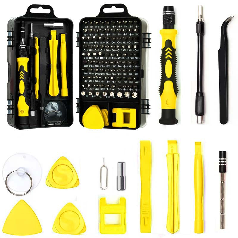 Yellow 115-in-1 Precision Screwdriver Tool Kit | For Electronics & DIY ...