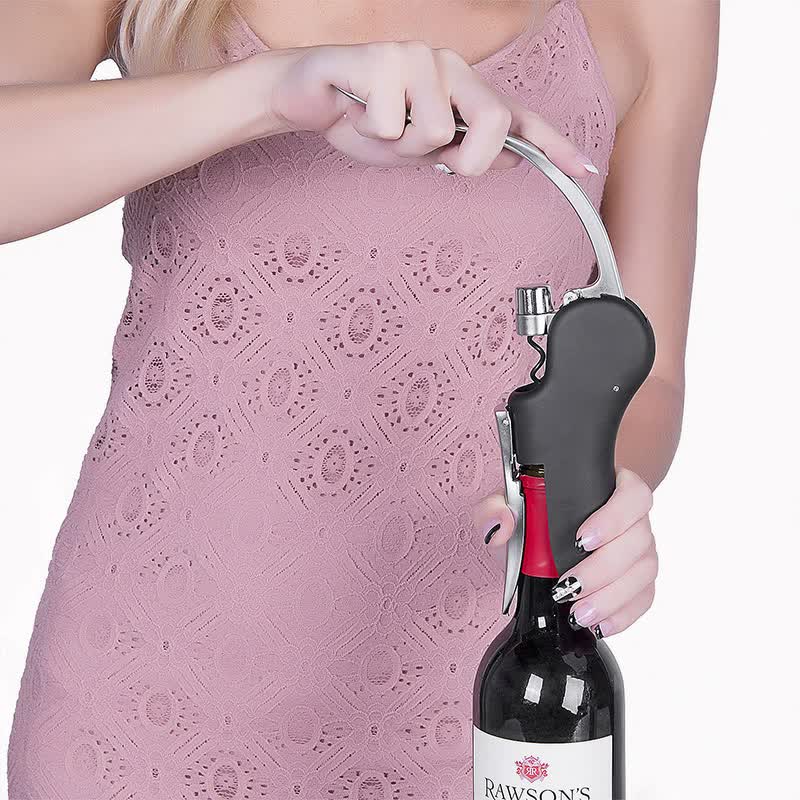 5-Piece Ergonomic Lever-Action Corkscrew Wine Opener Set | With Foil C ...