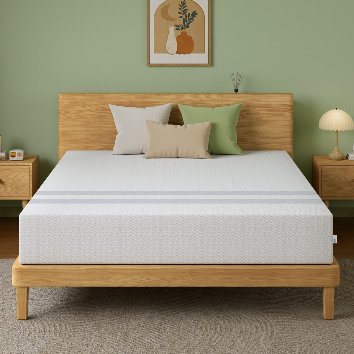 25cm Queen Reversible Gel Memory Foam Mattress BedStory Medium & Firm ...