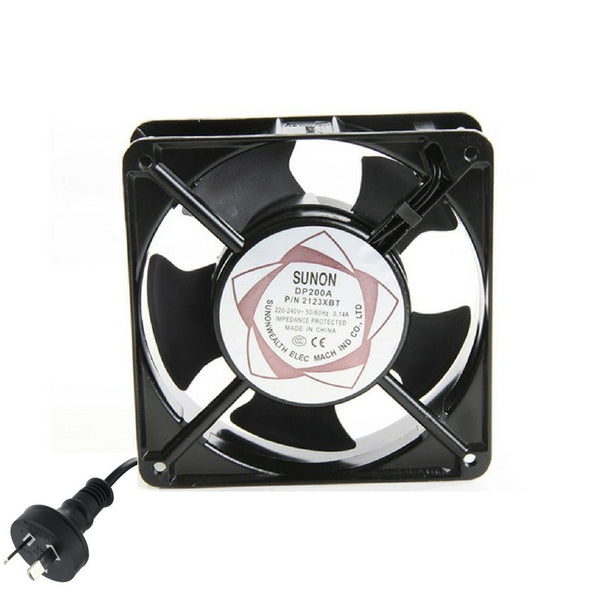 120mm Sunon Small Hydroponic Fan With Au Plug - The Hippie House