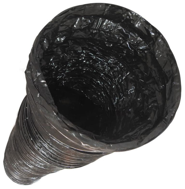 8" Flexible Black Duct | 6 Meter Length | 200mm Diameter - The Hippie House