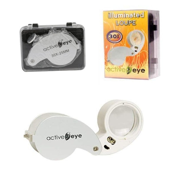 Active Eye 30X Illuminated Magnifier Loupe For Gardens - The Hippie House