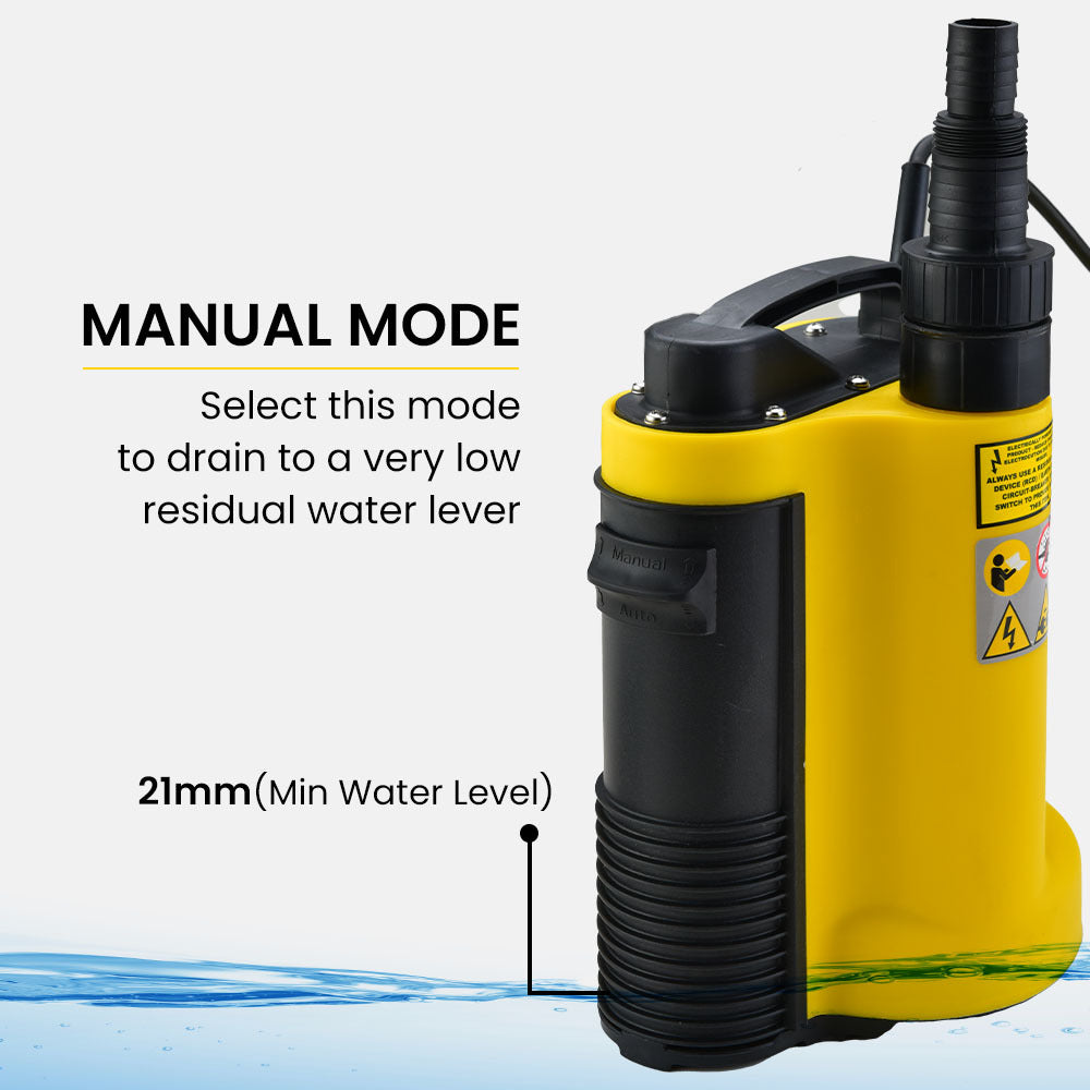 PROTEGE Tight Access Dirty Water Submersible Sump Pump | Integrated Fl ...