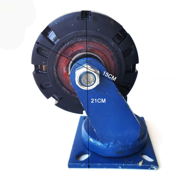 Industrial 500kg 6inch Heavy Duty Machine Solid rubber Caster Swivel W ...